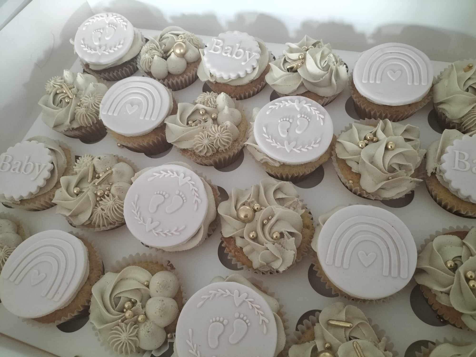 Gender Neutral- Monochrome Baby Themed Cupcakes | Bake My Day